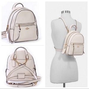 Coach | Bags | Coach Chalk Pebbled Leather Andi Backpack | Poshmark